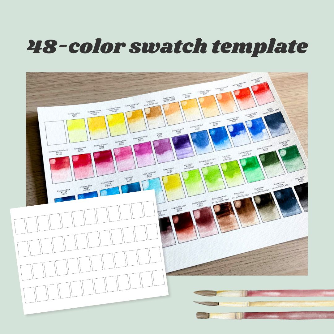 48-Color Swatch Template – Audrey Ra Design Shop