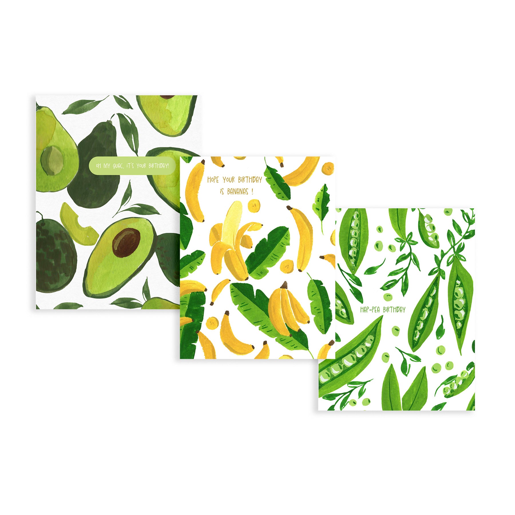 birthday fruits and vegetables greeting card set – Audrey Ra Design Shop