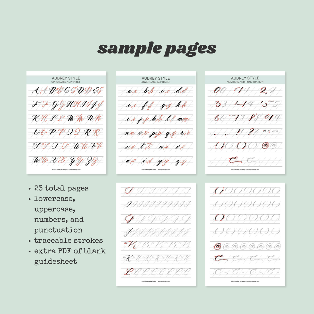 brush calligraphy workbook – Audrey Ra Design Shop