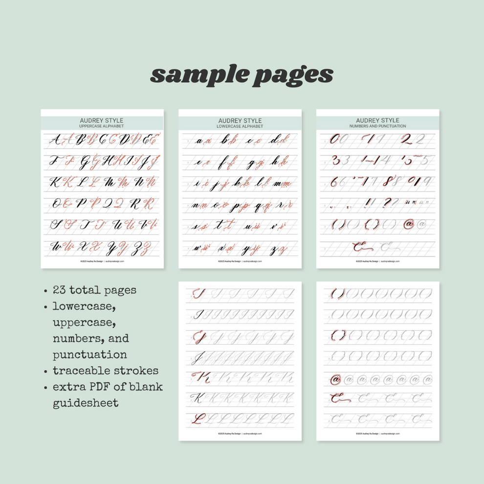 brush calligraphy workbook – Audrey Ra Design Shop