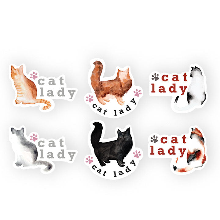 cat lady stickers – Audrey Ra Design Shop